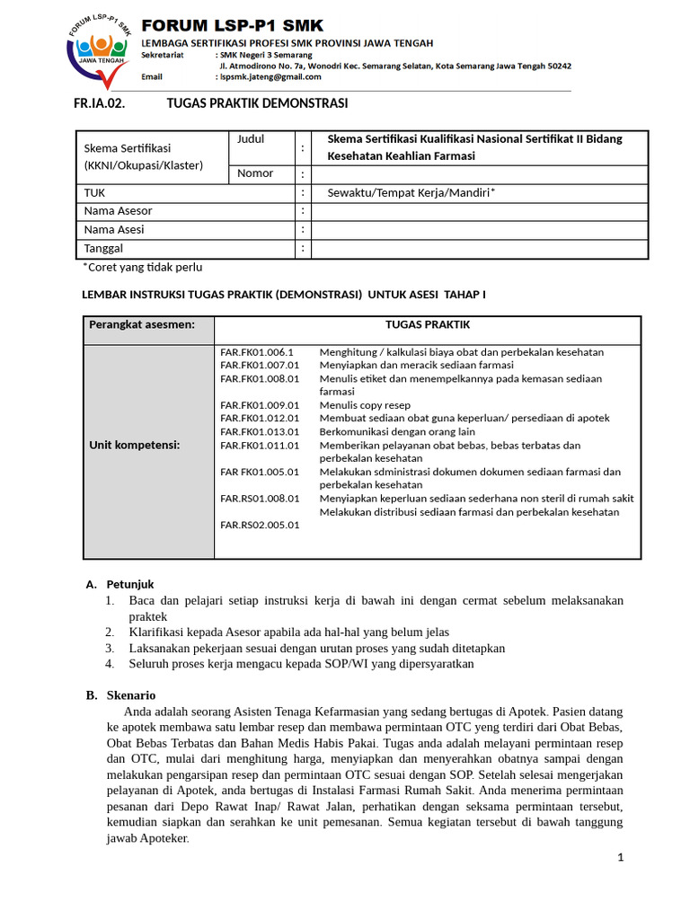 Lembar Kerja Tahap 1 | PDF