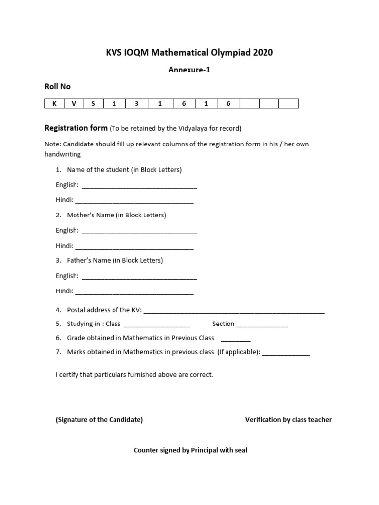 Application for Class 10 Maths Selection | PDF