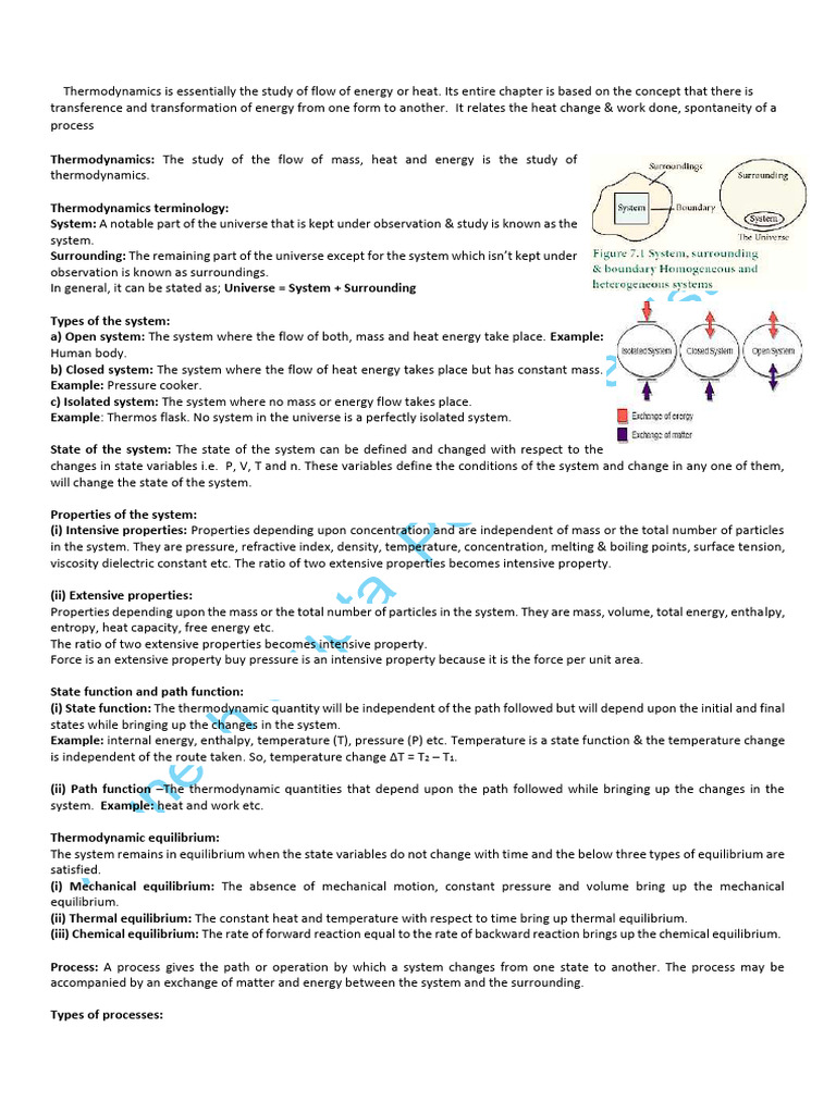 Class XI Chapter 6 Thermodynamics Part 1 | PDF | Thermodynamic Equilibrium | Heat