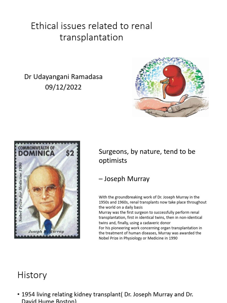 Ethical Issues Related To Renal Transplantation | PDF | Organ ...