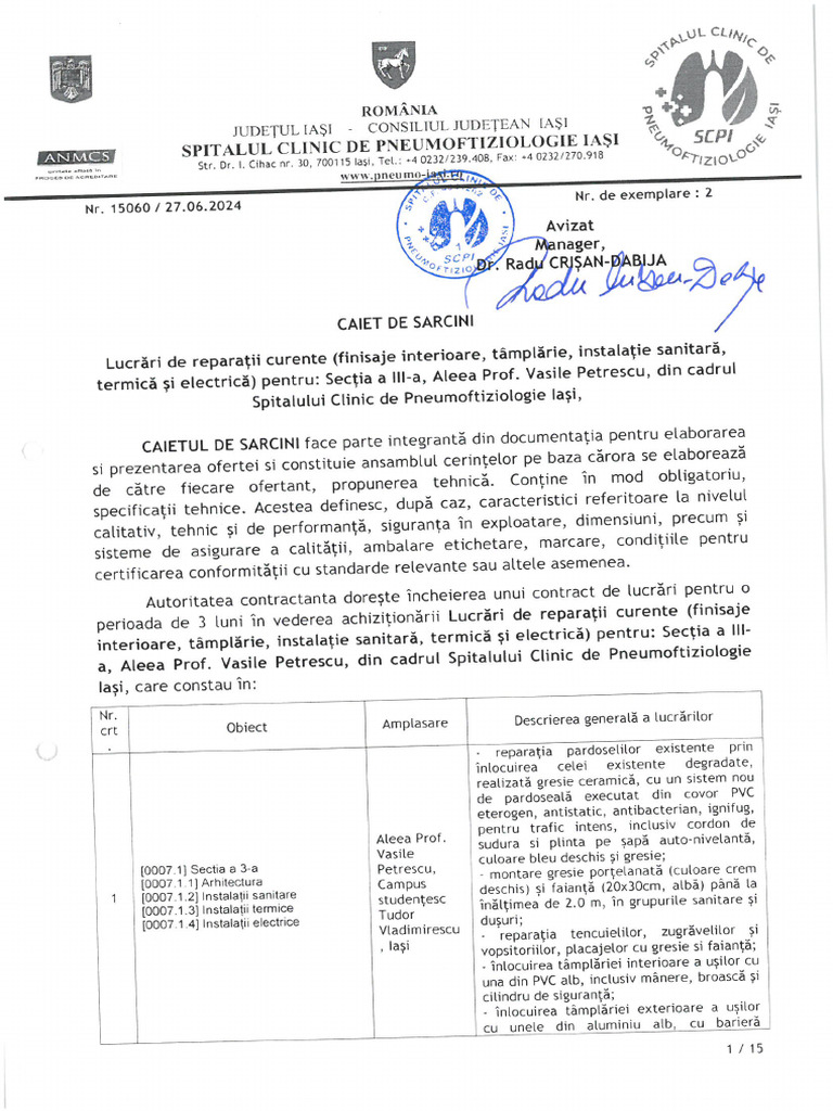 caiet de sarcini | PDF