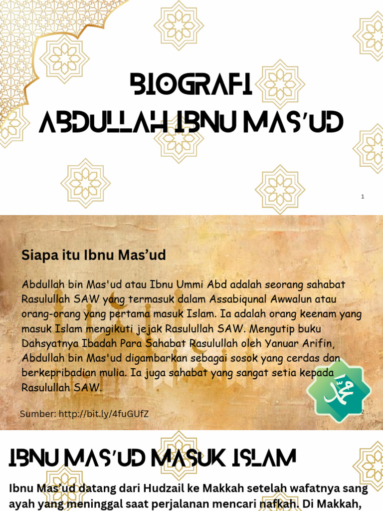 BIOGRAFI ABDULLAH IBNU MAS’UD | PDF