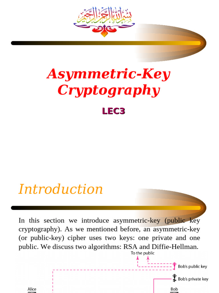 Lec 3 | PDF | Public Key Cryptography | Cryptography