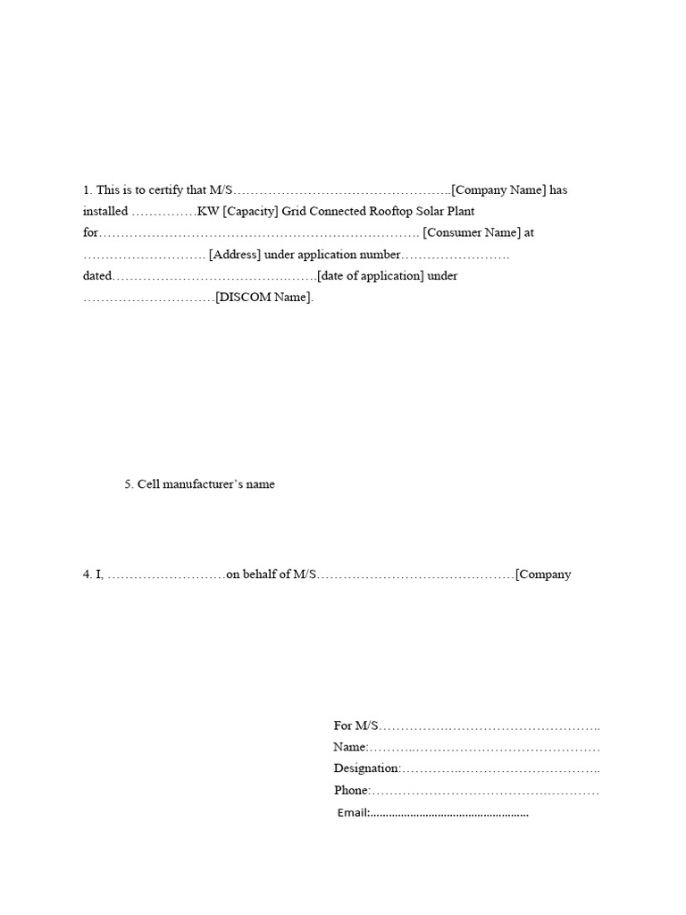 Decalration - FOR - DCR | PDF