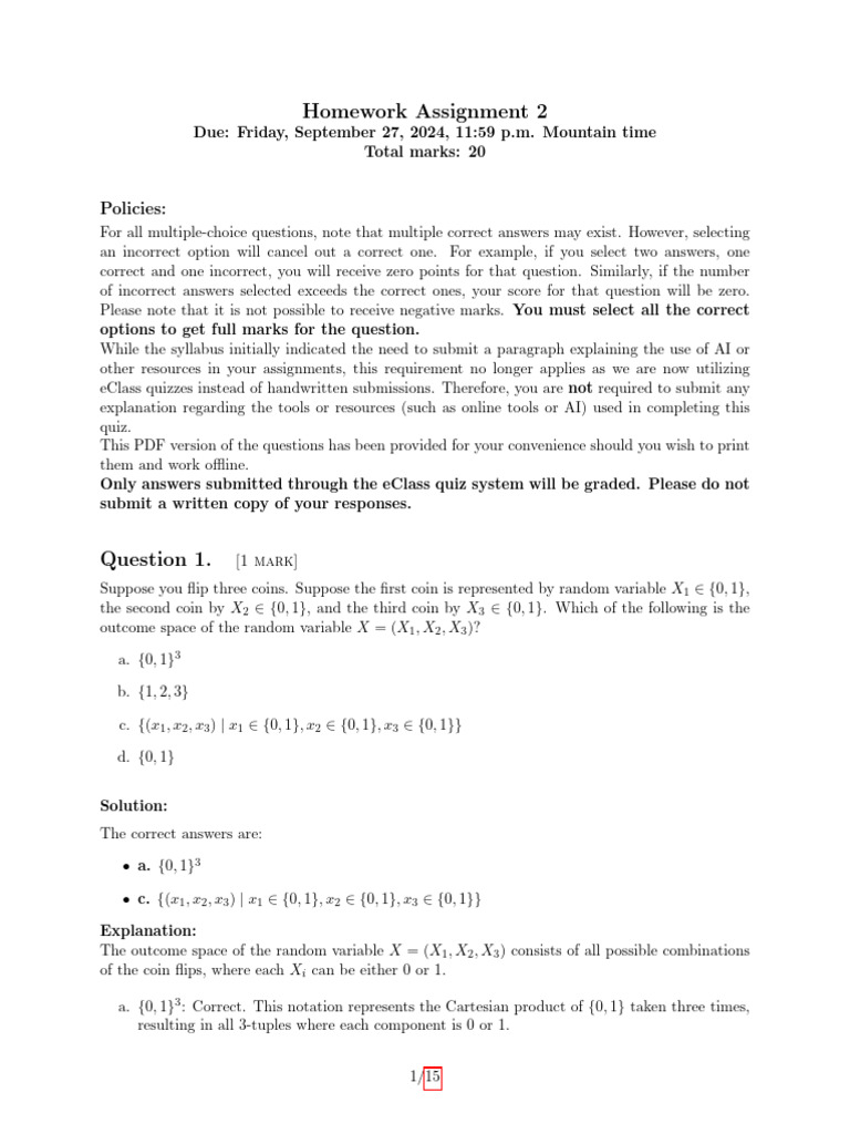 Ass2 Solns | PDF | Probability Density Function | Probability Distribution