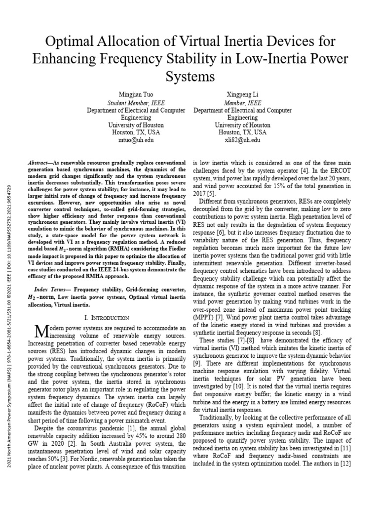 Optimal_Allocation_of_Virtual_Inertia_Devices_for_Enhancing_Frequency_Stability_ | PDF | Wind ...