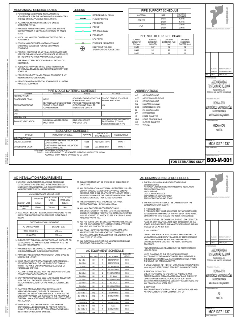 Mechanical Installation Guide | PDF | Pipe (Fluid Conveyance) | Duct (Flow)