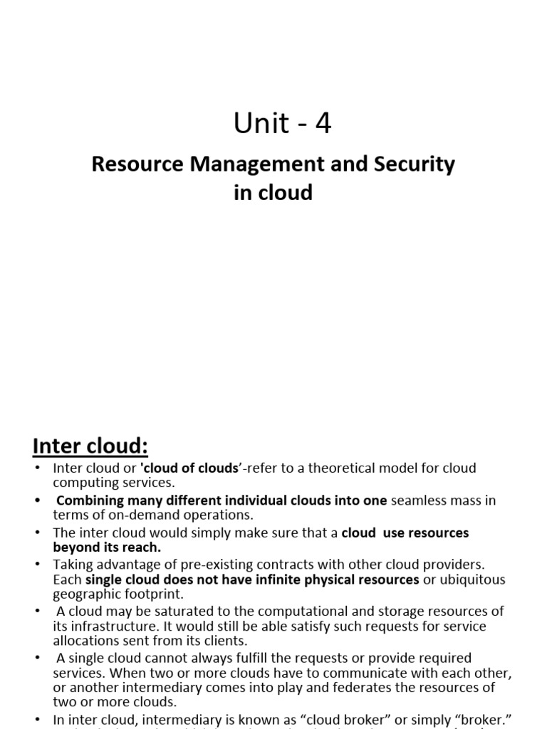 CC unit 4 | PDF | Cloud Computing | Security