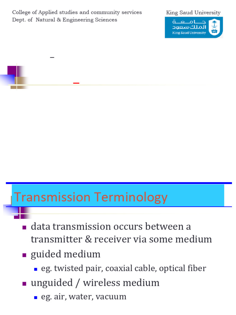 2 Chapter 2 Transmission Impairments | PDF | Signal To Noise Ratio | Transmission Medium