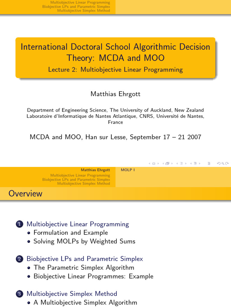 HanLecture2 ME | PDF | Linear Programming | Analysis
