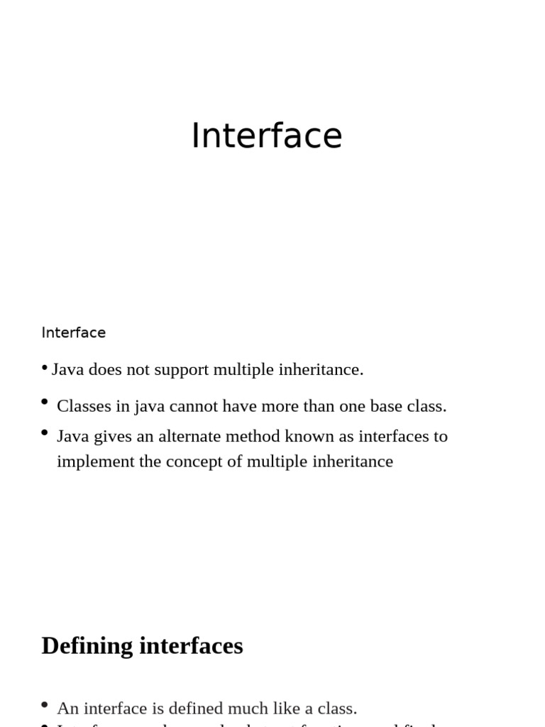Interface | PDF | Class (Computer Programming) | Method (Computer ... Interface | PDF | Class (Computer Programming) | Method (Computer ...