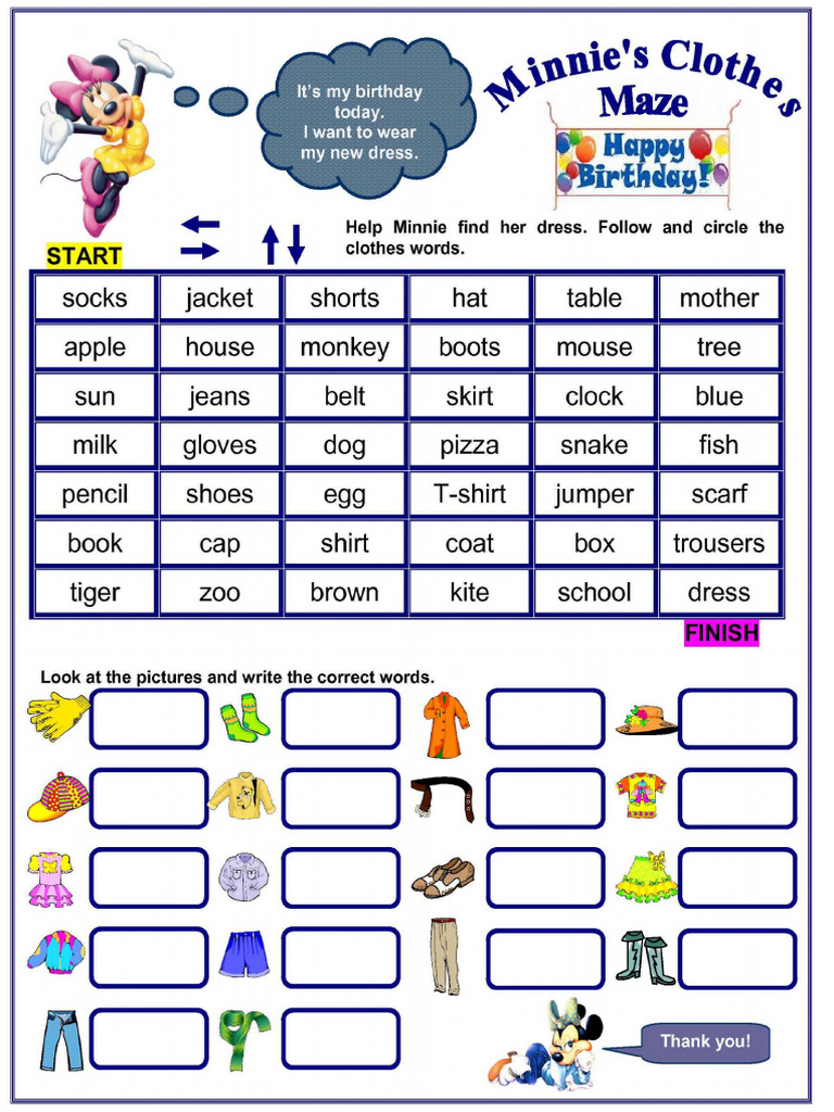 Clothes Maze Fun Activities Games - 538 | PDF