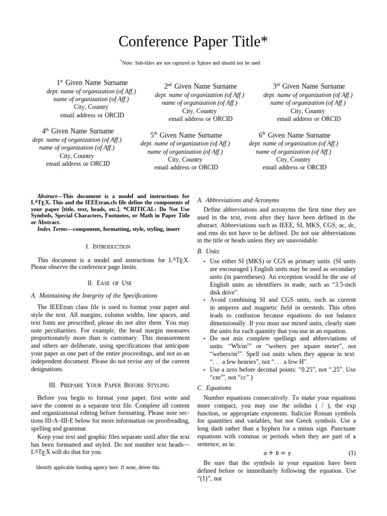 Ieee Conference Template (1) Copy | PDF | Bracket | International ...