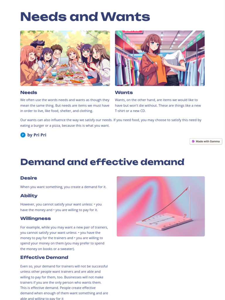 Needs-and-Wants | PDF | Economics | Economies