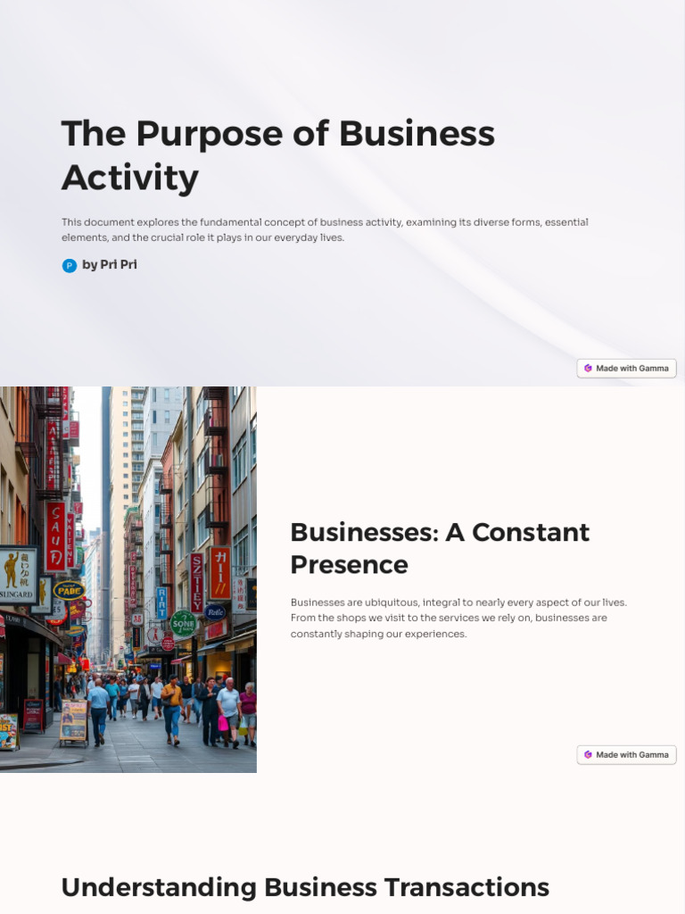 Understanding Business Activity and Purpose | PDF | Innovation | Goal