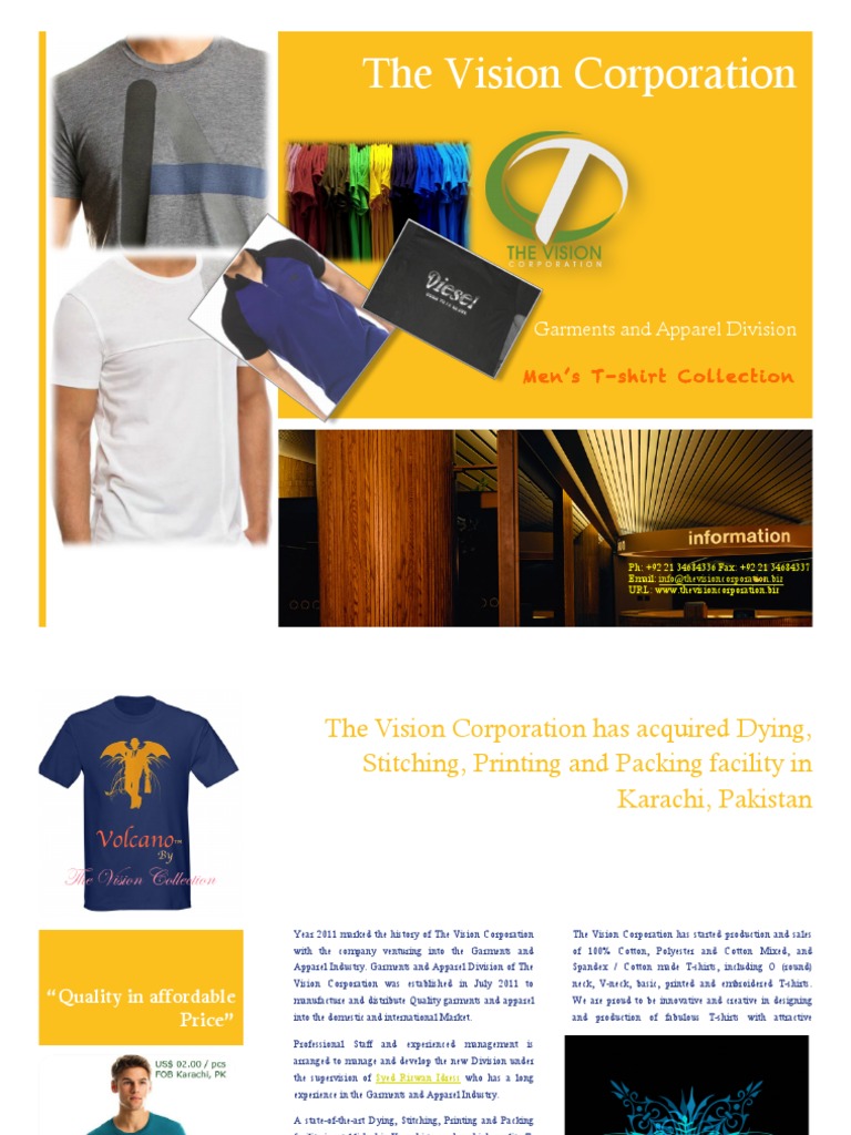 The Vision T-Shirts | PDF | T Shirt | Sustainability