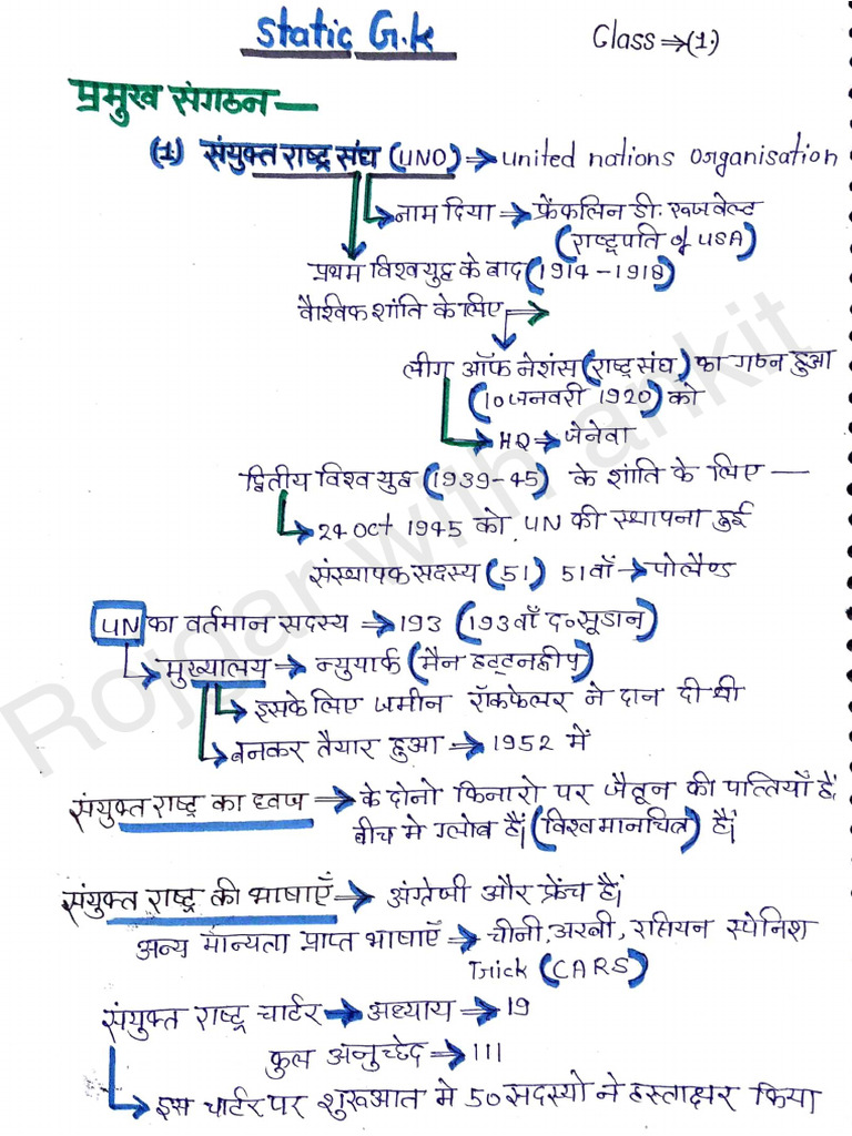 Naveen Sir Static GK Hand Written Notes UP Police 240609 045956 | PDF