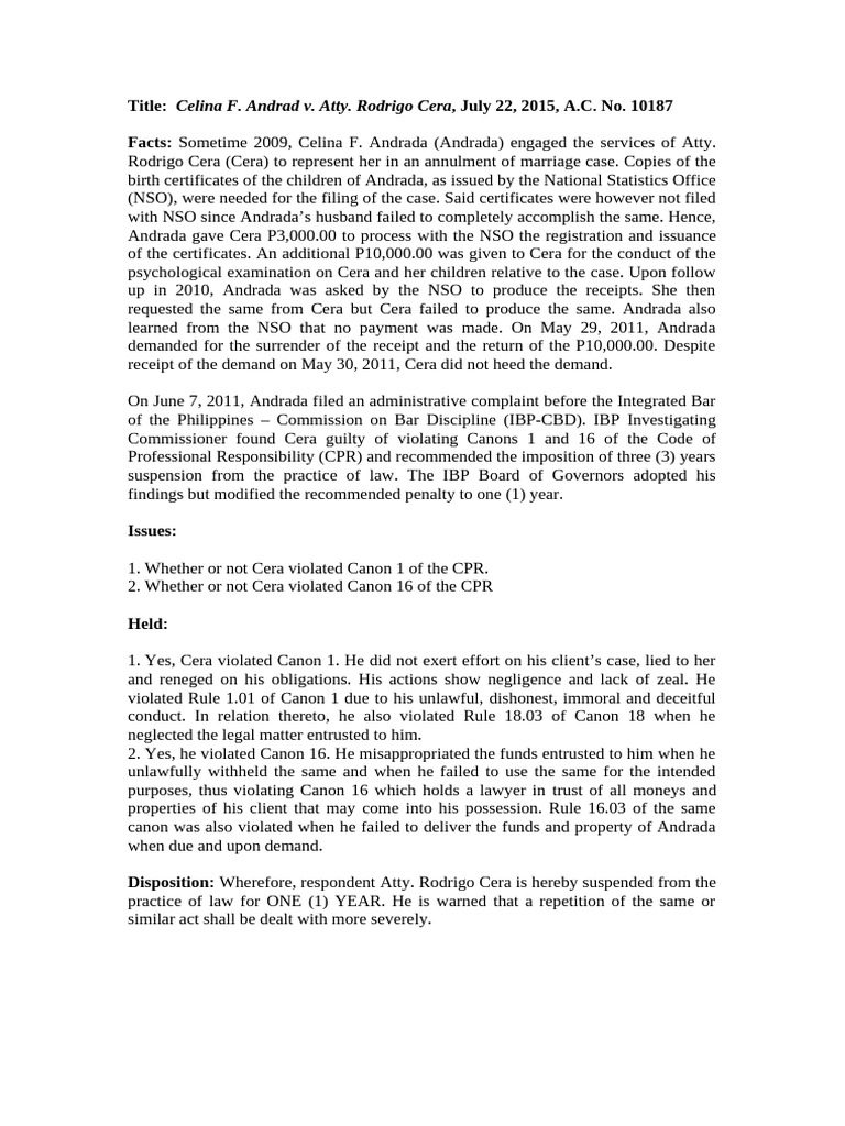 Lawyer Misconduct Cases and Disciplinary Actions | PDF | Lawyer ...