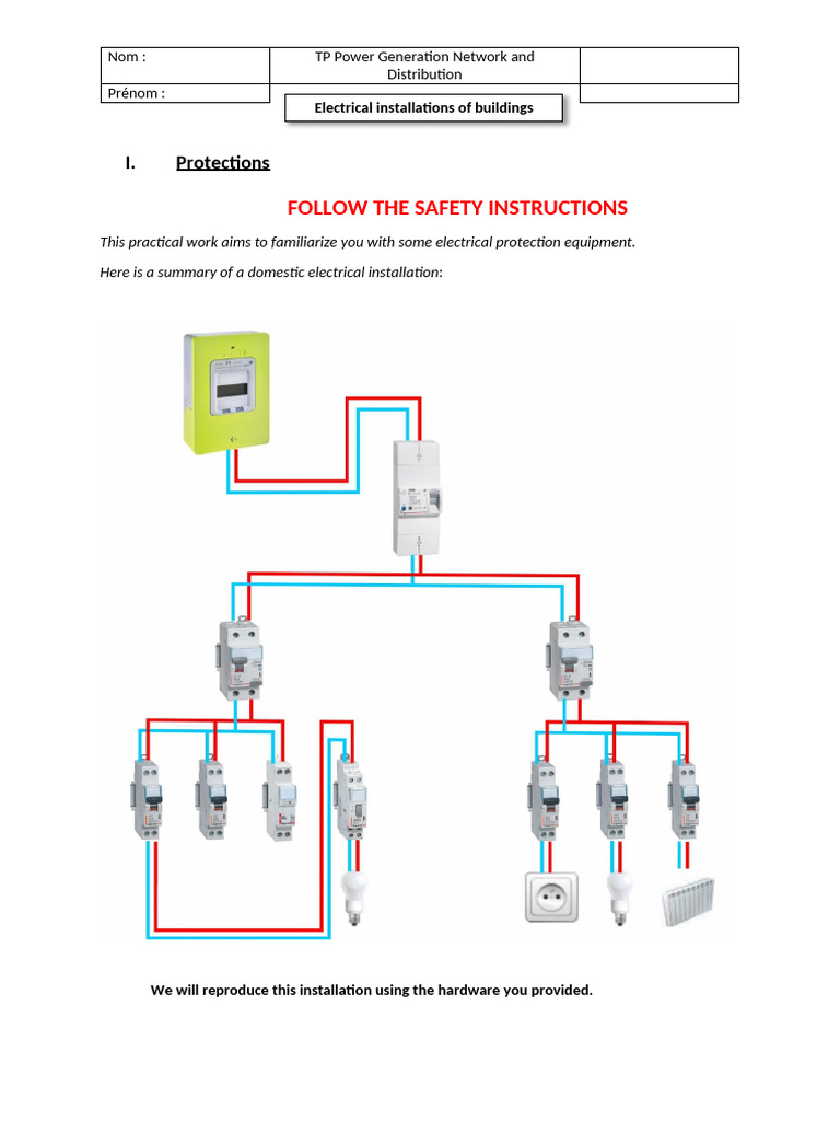 TP Installation BT | PDF | Switch | Mains Electricity
