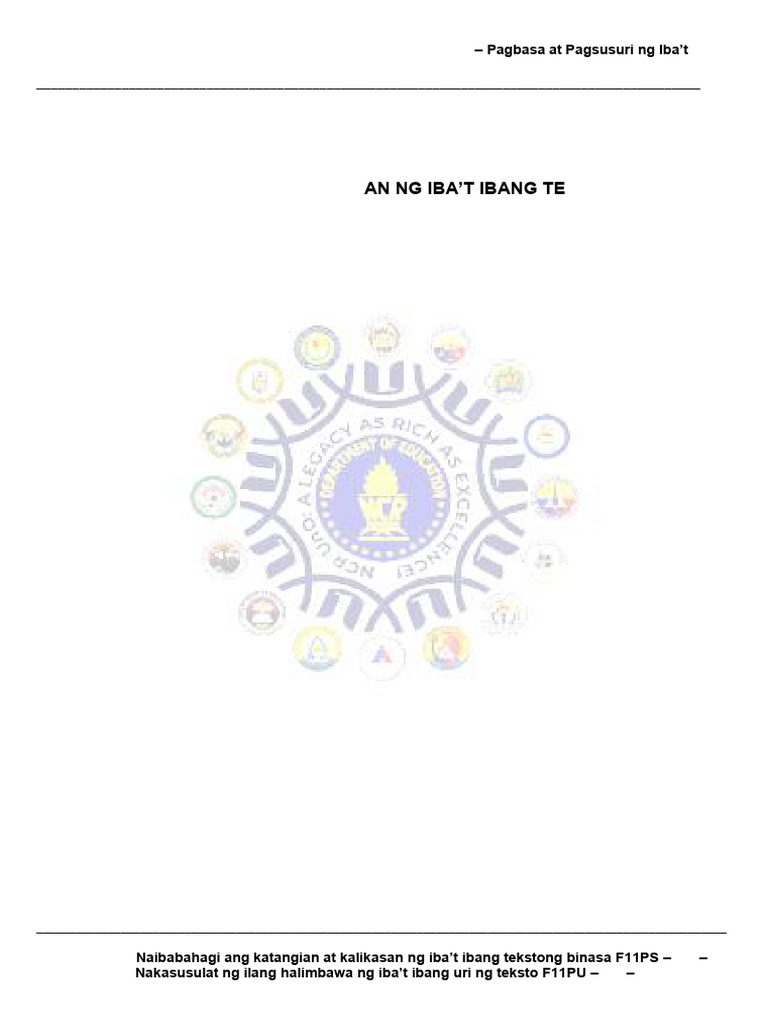 Filipino 11 Q3 LAS 2 Pagbasa at Pagsusuri | PDF