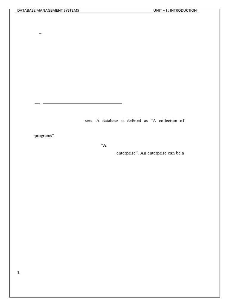 UNIT-1A DBMS | PDF | Databases | Data Model UNIT-1A DBMS | PDF | Databases | Data Model