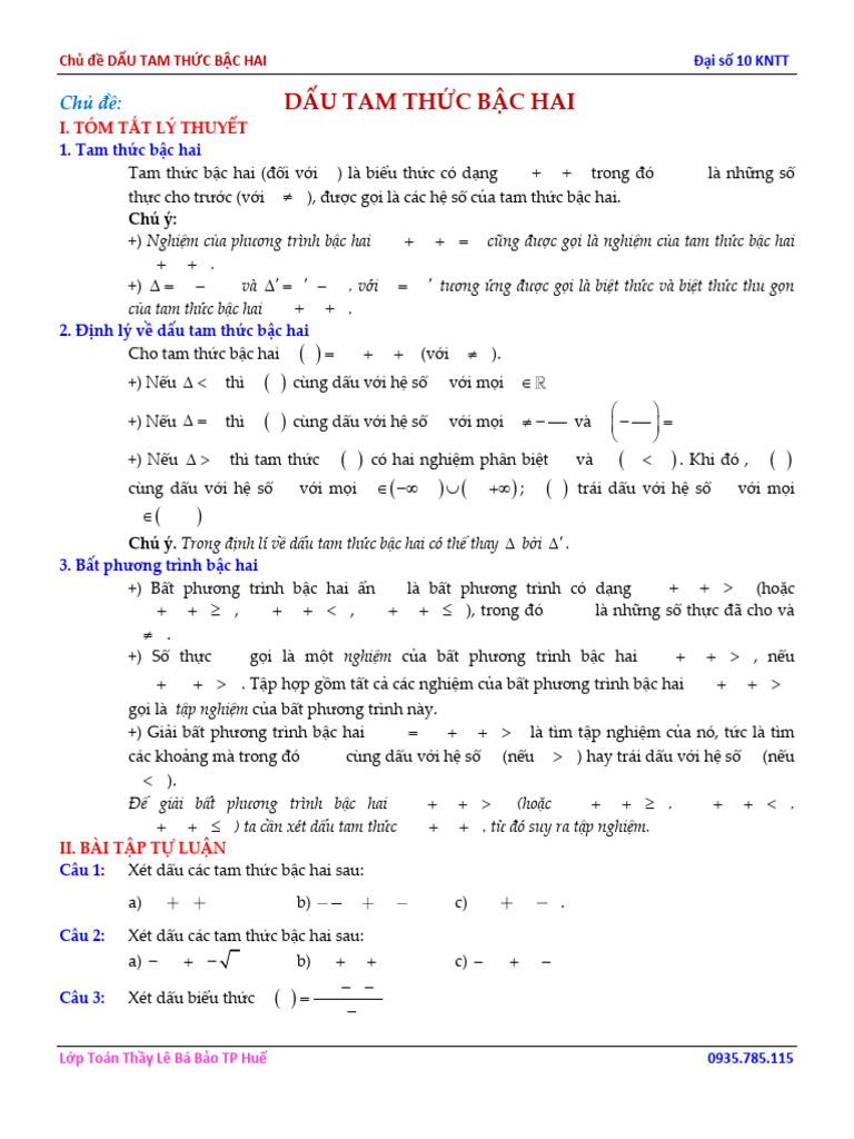 chu-de-dau-tam-thuc-bac-hai-toan-10-knttvcs-le-ba-bao-output | PDF