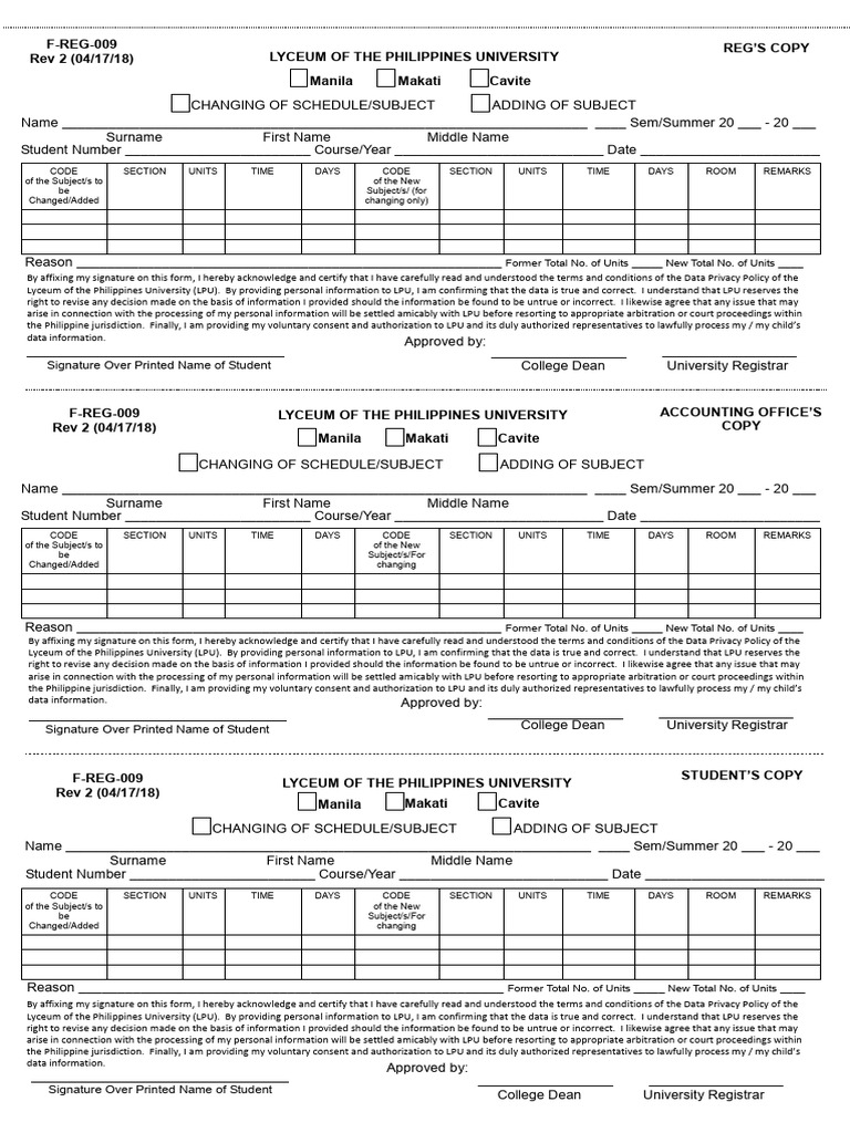 Changing and Adding of Subject Schedule | PDF | Common Law | Judiciaries