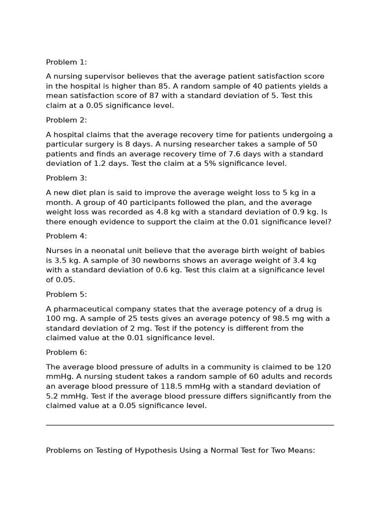 question on normal test | PDF | Heart Rate | Standard Deviation