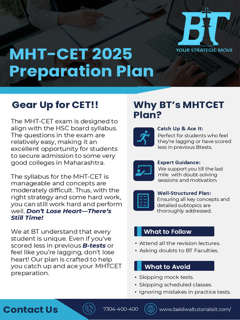 MHT CET Plan Week 1 To Week 4 | PDF | Chemical Bond | Equations