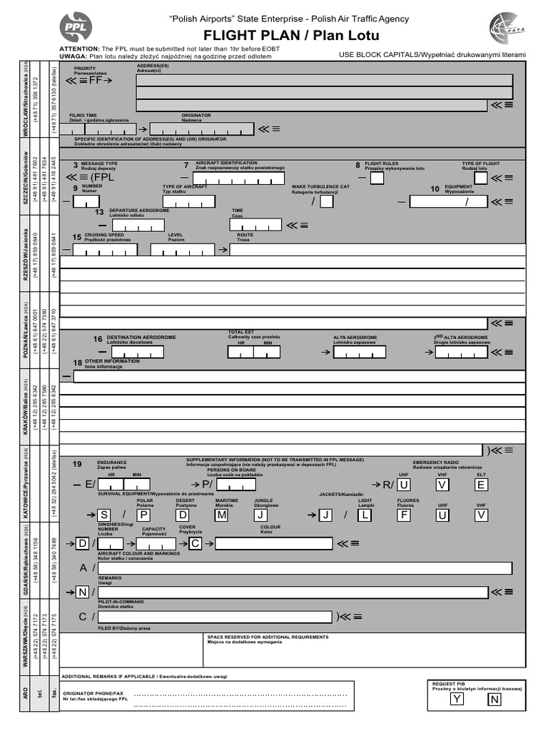 Polish Flight Plan | PDF