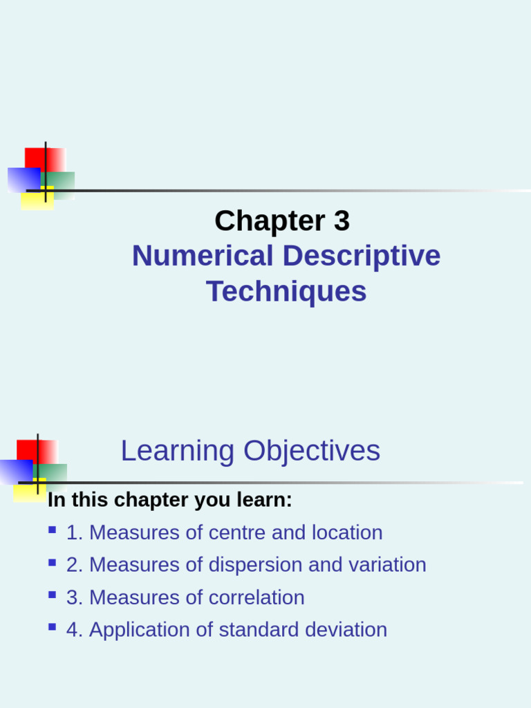 Descriptive Statistics Techniques | PDF | Mean | Quartile