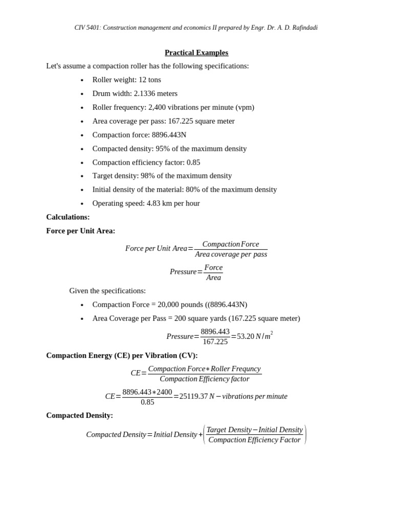 Construction Equipment-Machine Calculations | PDF | Litre | Volume