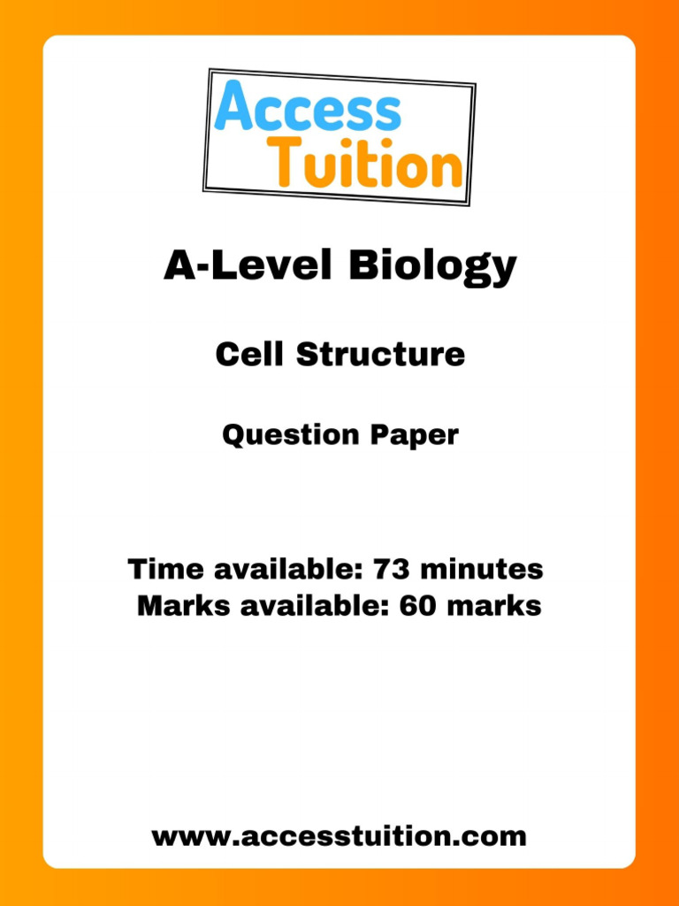 Cell Structure QP Merged 2 | PDF | Organelle | Cell (Biology)