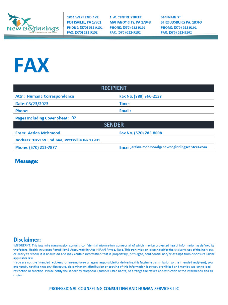 Confidential Fax Cover Sheet Template | PDF