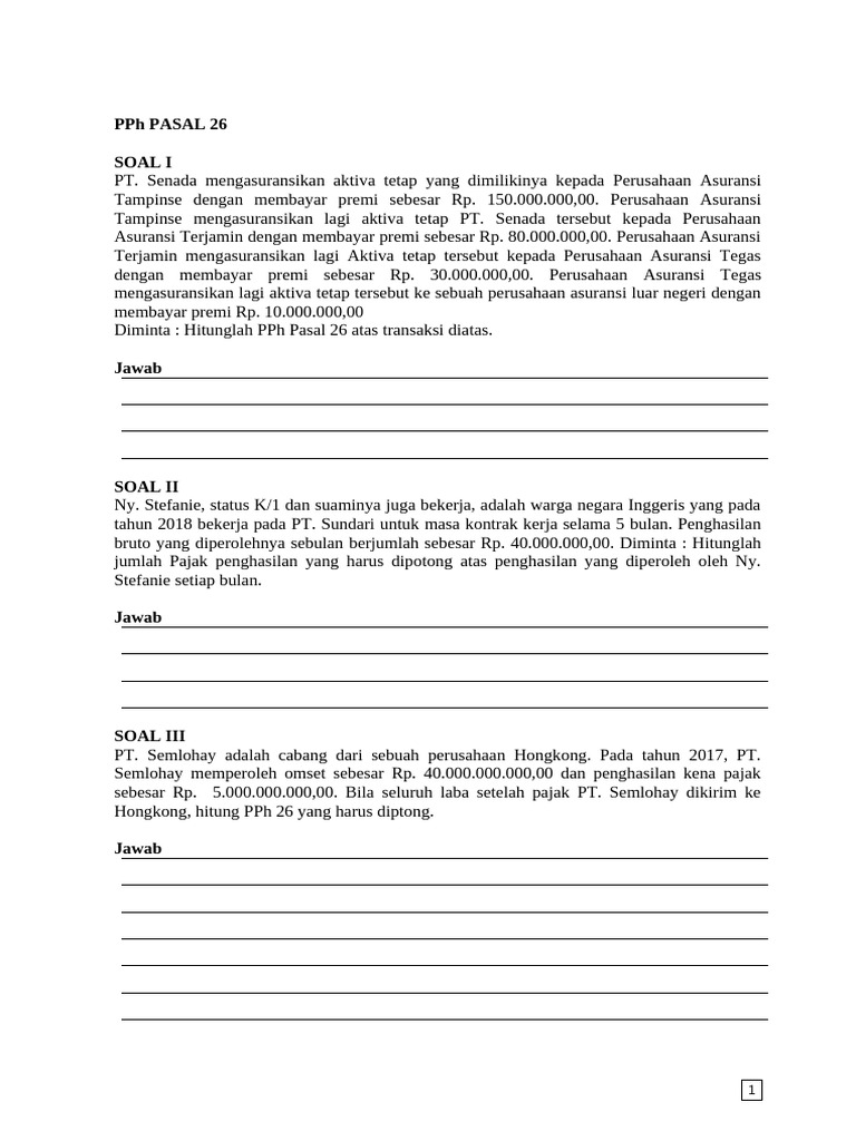 Soal PPH 26 | PDF