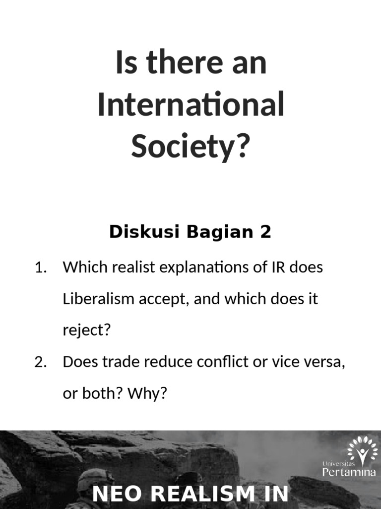 Pertemuan 9_NEO REALISM IN INTERNATIONAL RELATIONS - Copy | PDF ...