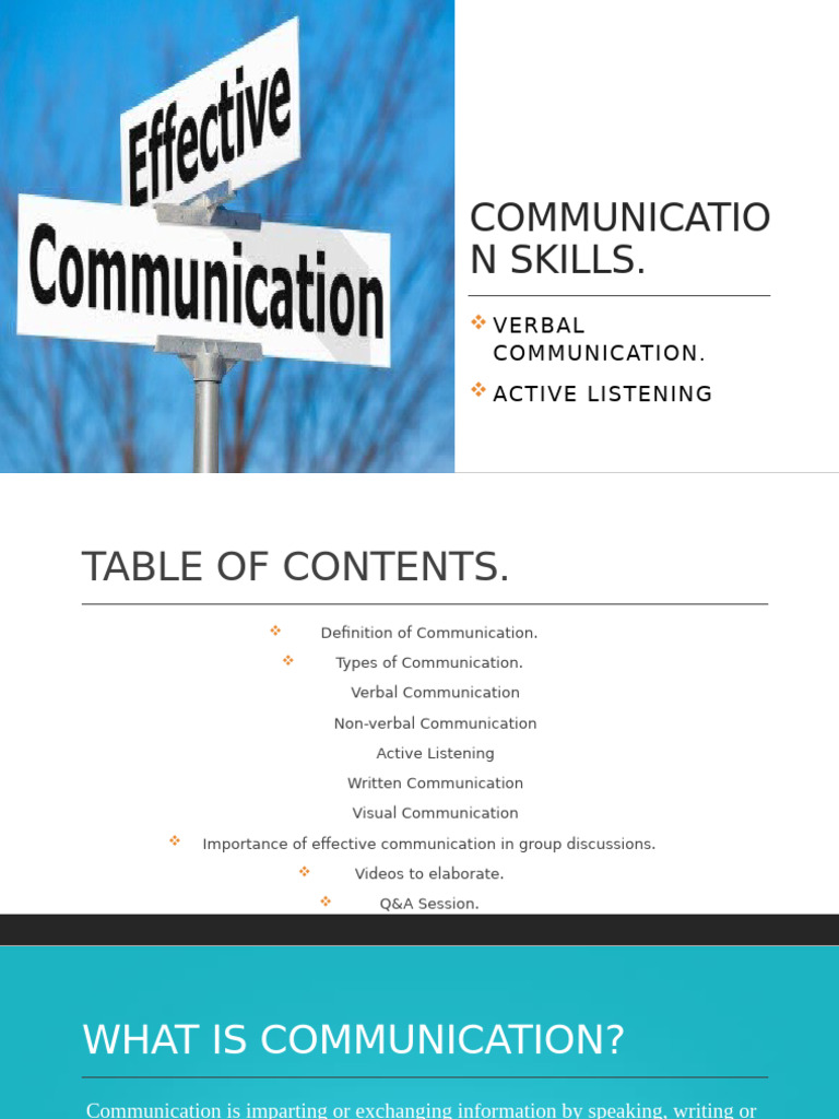 Communication Skills Guide | PDF