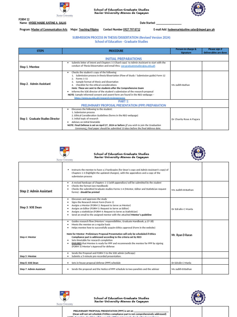 SUBMISSION PROCESS - THESIS - AND - DISSERTATION - REVISED VERSION 2024-3-15-2024 - Ab | PDF ...
