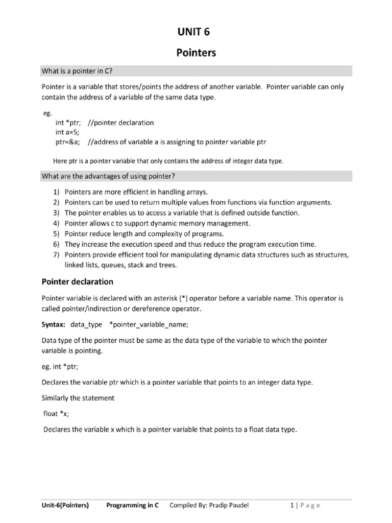 Unit 6 pointer(updated) (1) | PDF