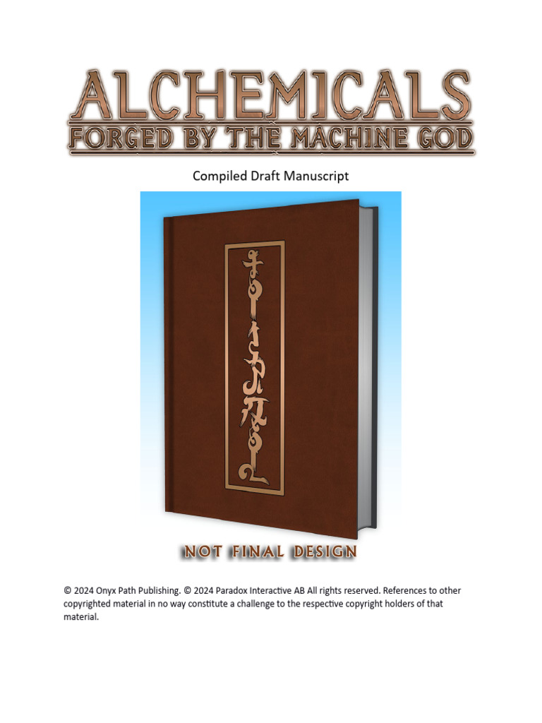 Alchemicals Compiled Draft Manuscript | PDF