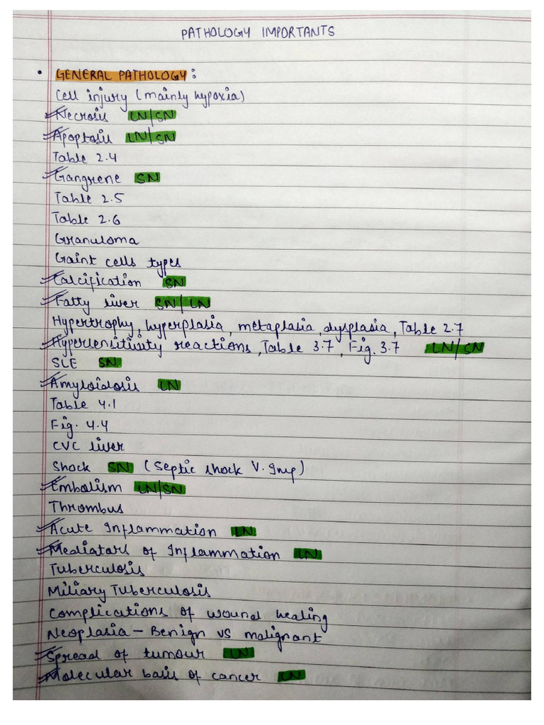 Pathology Importants | PDF