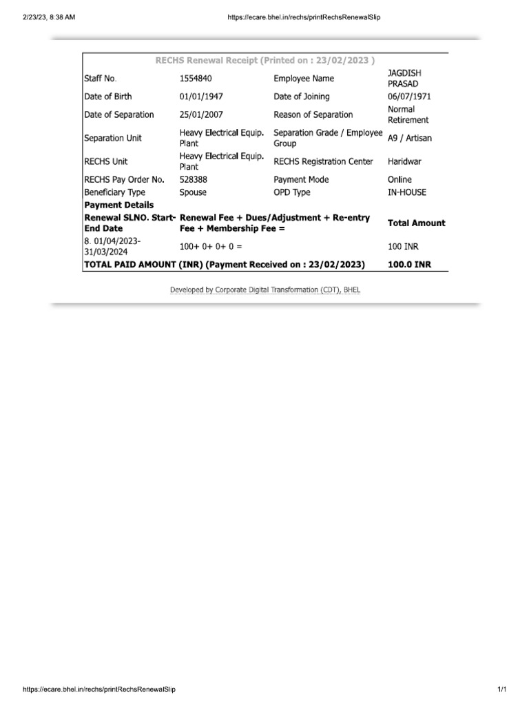 Manju Receipt - 1 | PDF