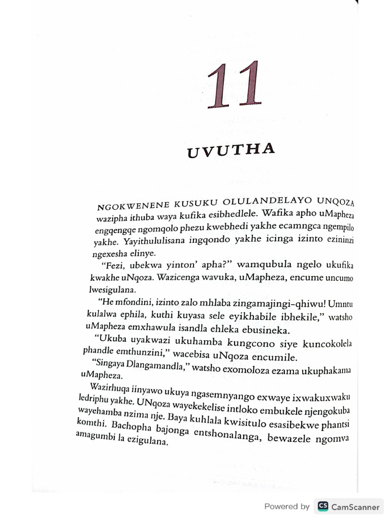 Isahluko 11 Uvutha | PDF
