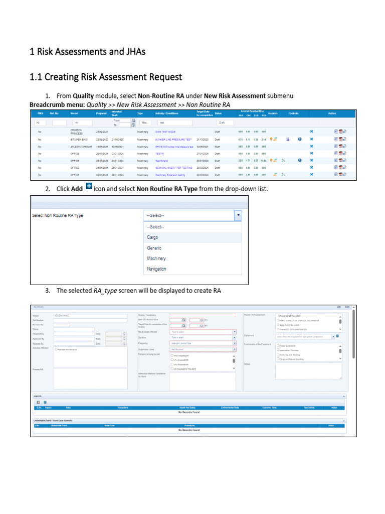 Risk Assessment and JHA Procedures Guide | PDF | Occupational Safety ...