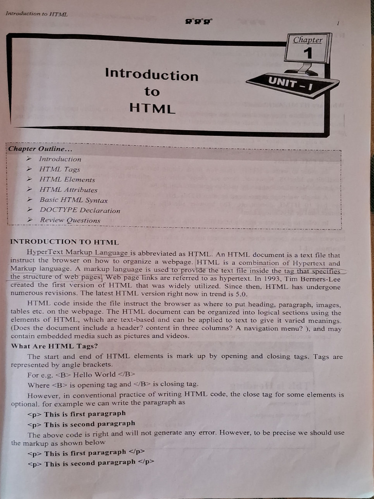 CSS & JS unit1 | PDF