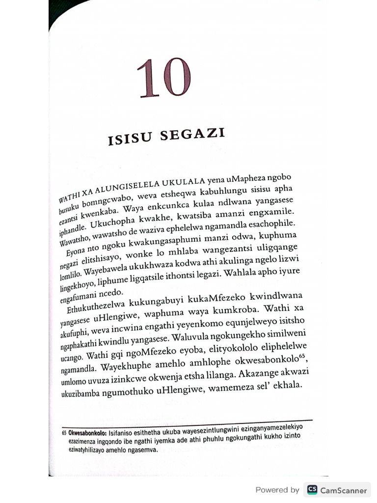 Isahluko 10 Isisu Segazi | PDF