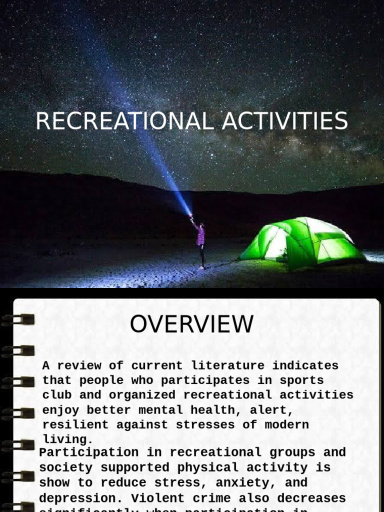 Benefits of Recreational Activities | PDF
