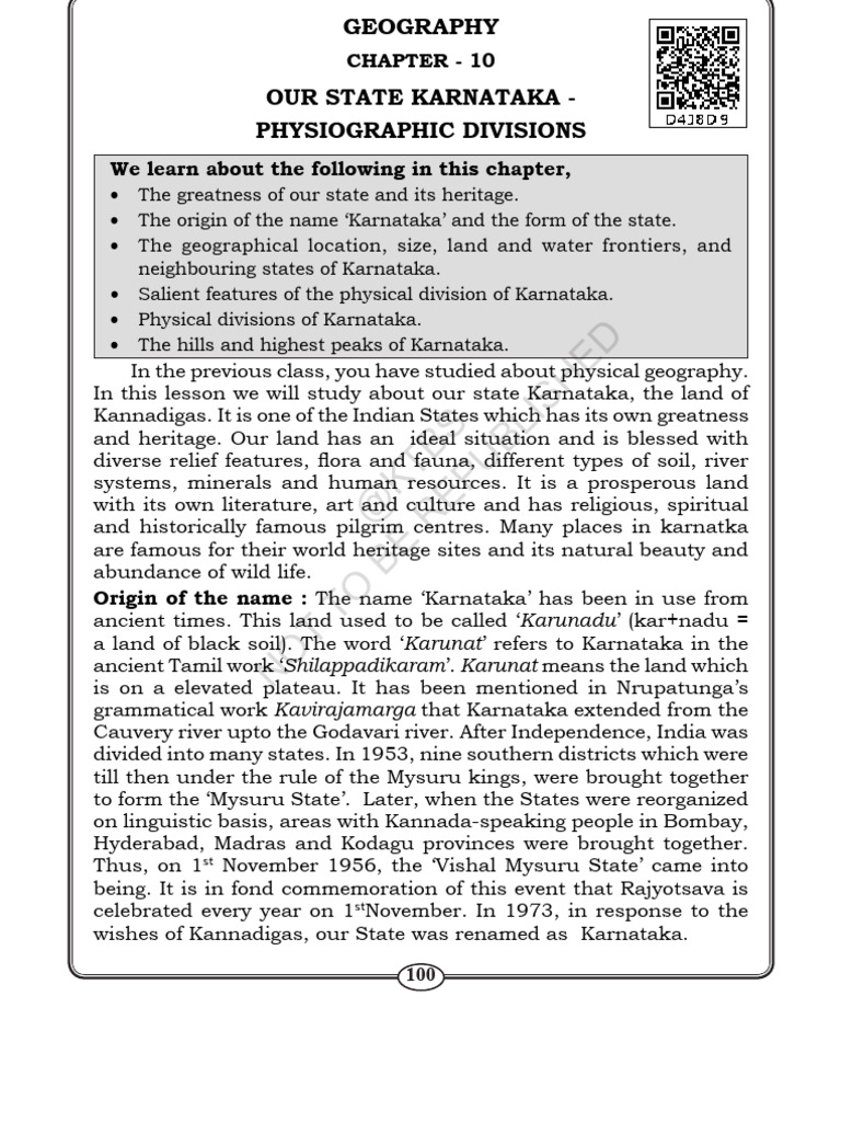 Karnataka Geography Pdf Monsoon Rain