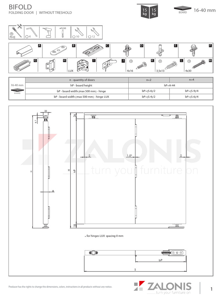 Bifold-System Installation Instructions | PDF