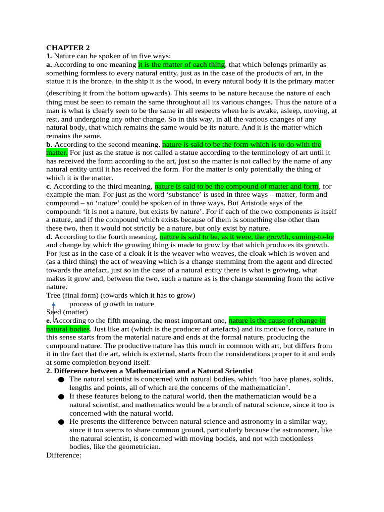 Notes On Aristotle Greek CH 2 | PDF | Idea | Geometry